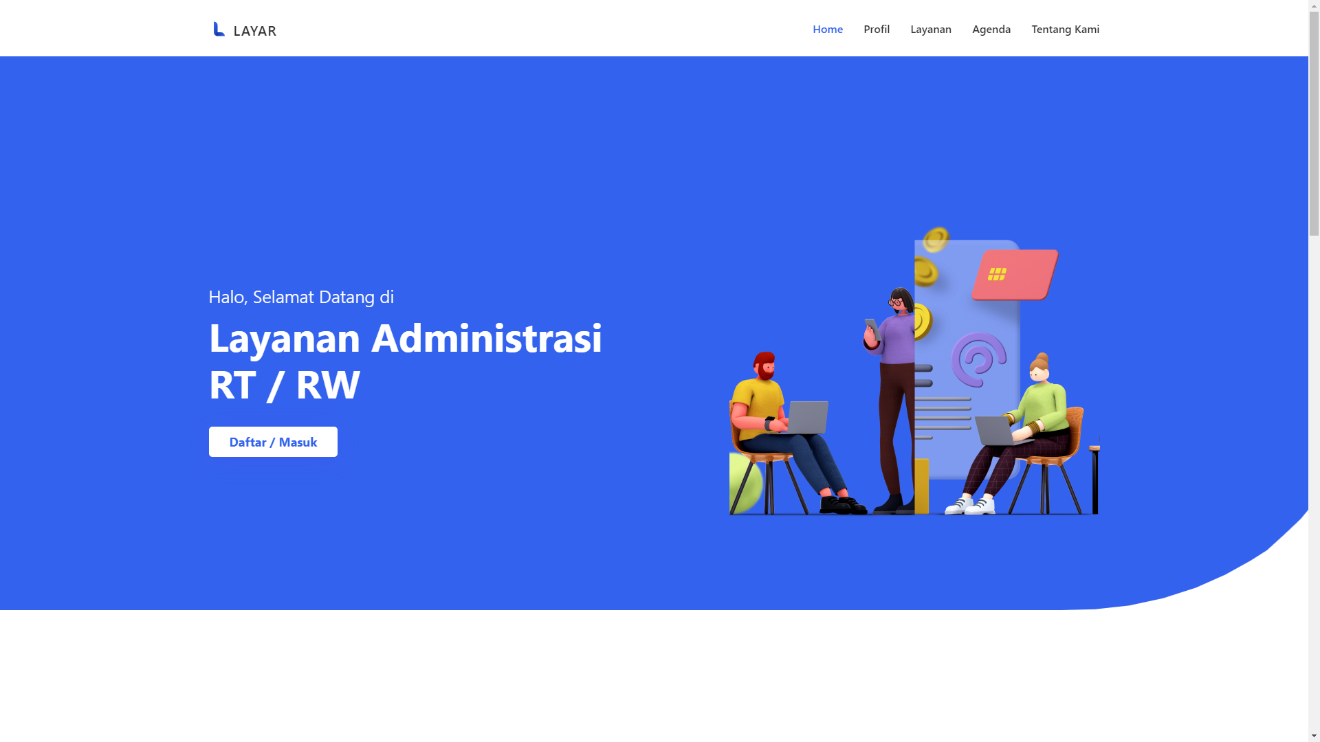 Pamer.in | Aplikasi Web LAYAR : Layanan Administrasi RT / RW
