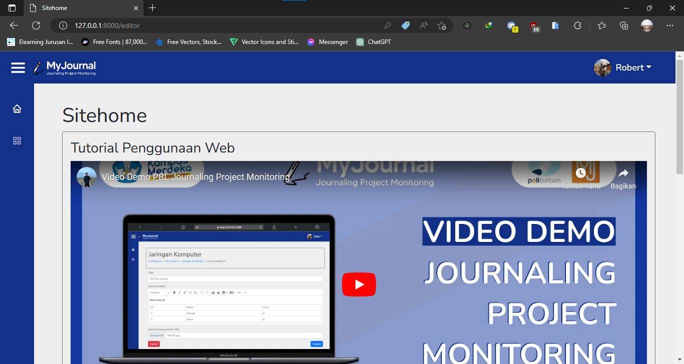 Pamer.in | Aplikasi Web Journaling Project Monitoring