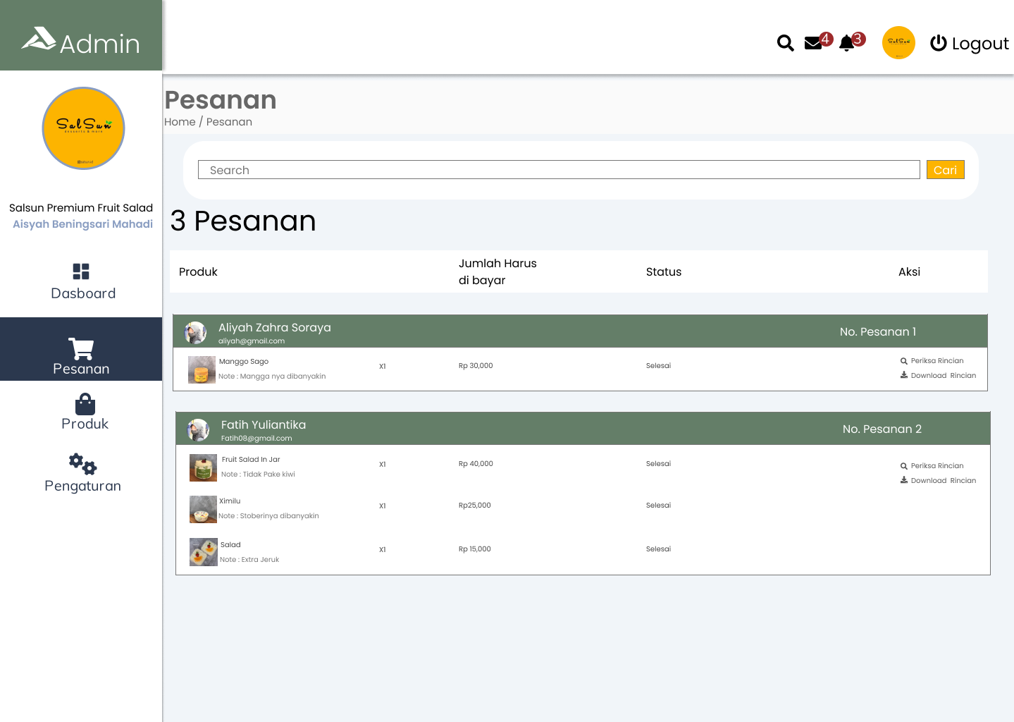Pamer.in | Aplikasi Web Sistem Penjualan Produk Makanan Salad